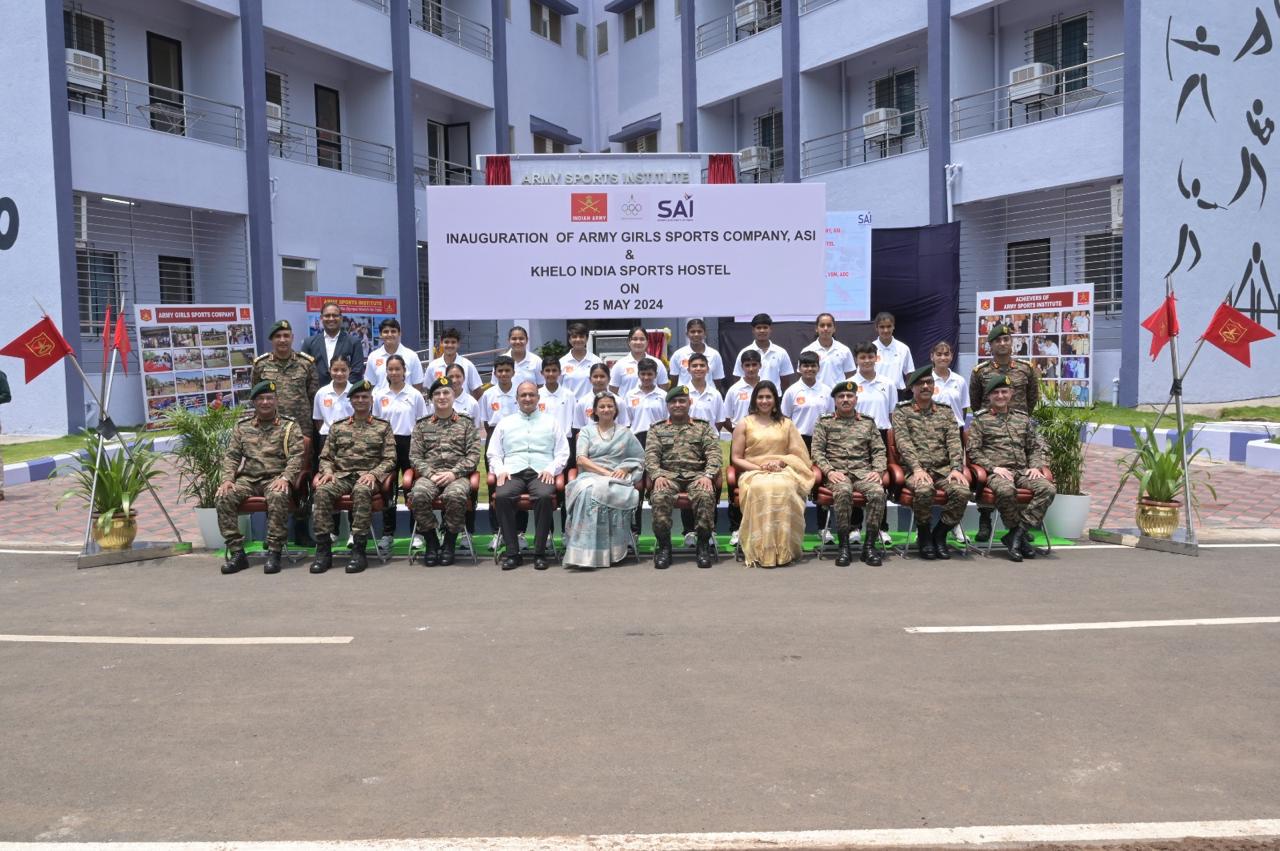 the inauguration of the Khelo India Sports Hostel and the Army Girls ...